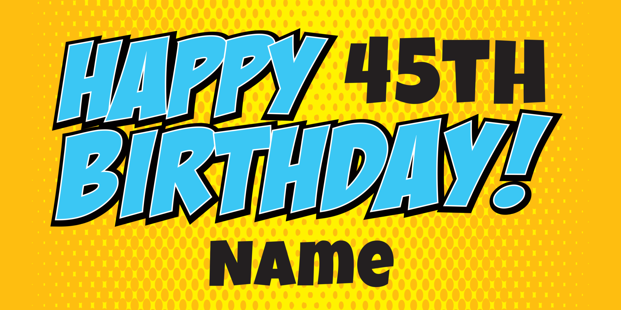 Birthday – Design 3 with Age – Banner : Newman Signs