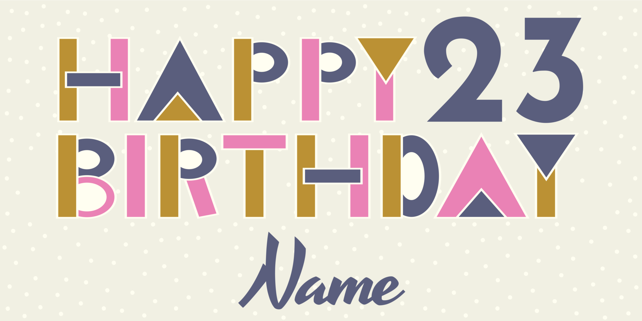 Birthday – Design 4 with Age – Banner : Newman Signs