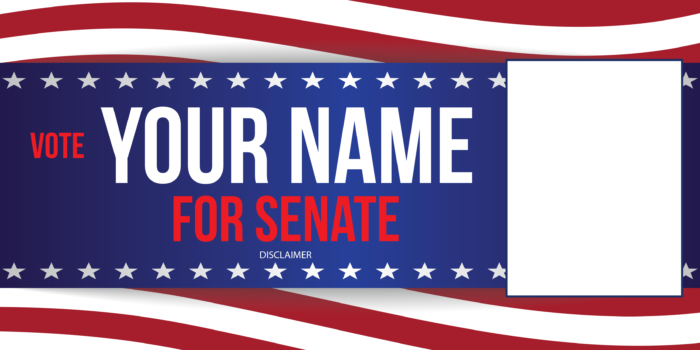Political – Design 2 with Photo – Banner : Newman Signs