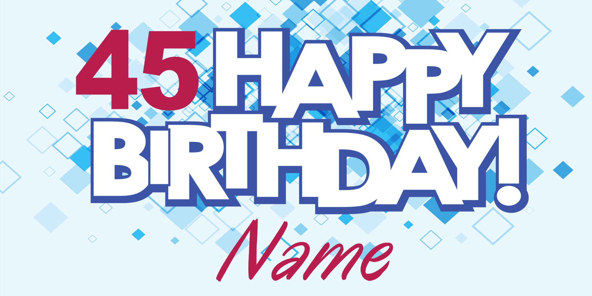 Birthday – Design 2 with Age – Banner : Newman Signs