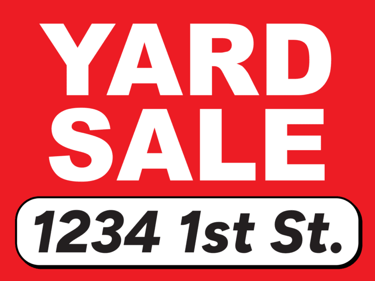 Garage Sale – Red – Yard Sign : Newman Signs